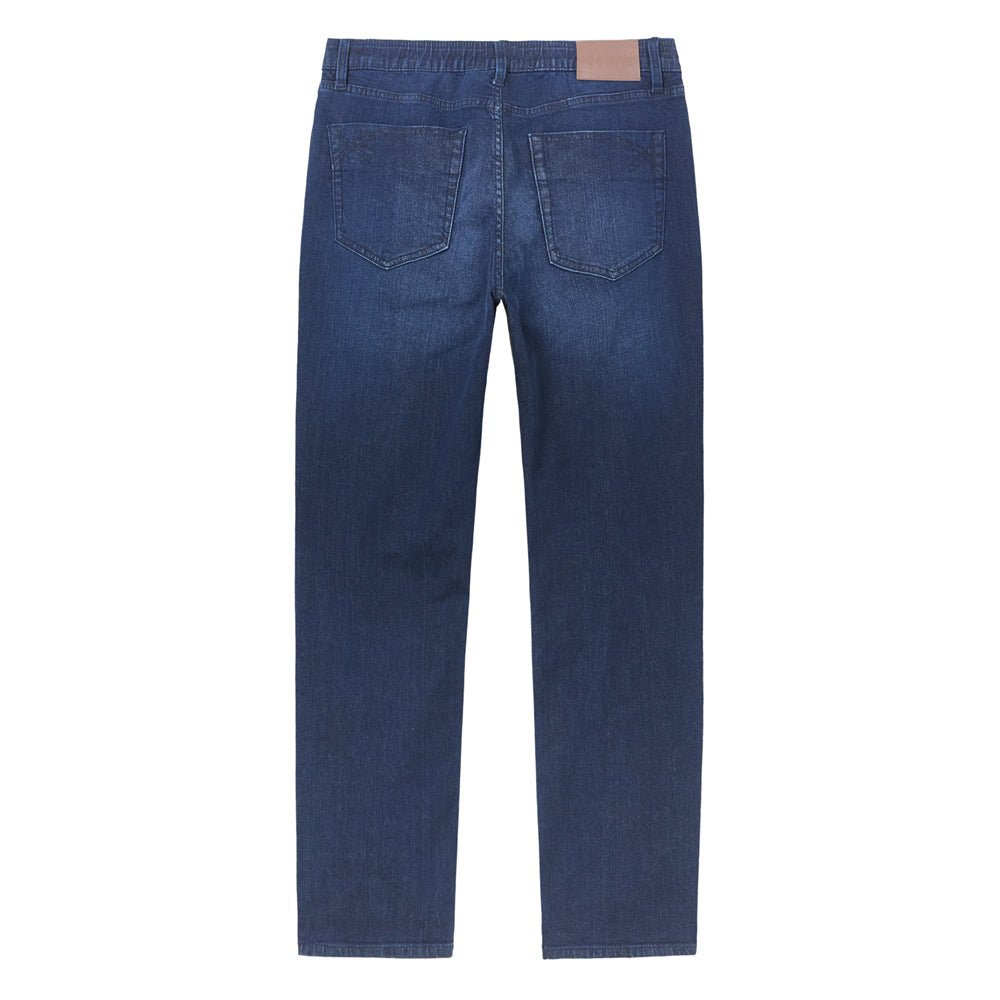 Giordano Men's Skinny Taper Stretch Denim Jeans With Elastic Waist | Blue