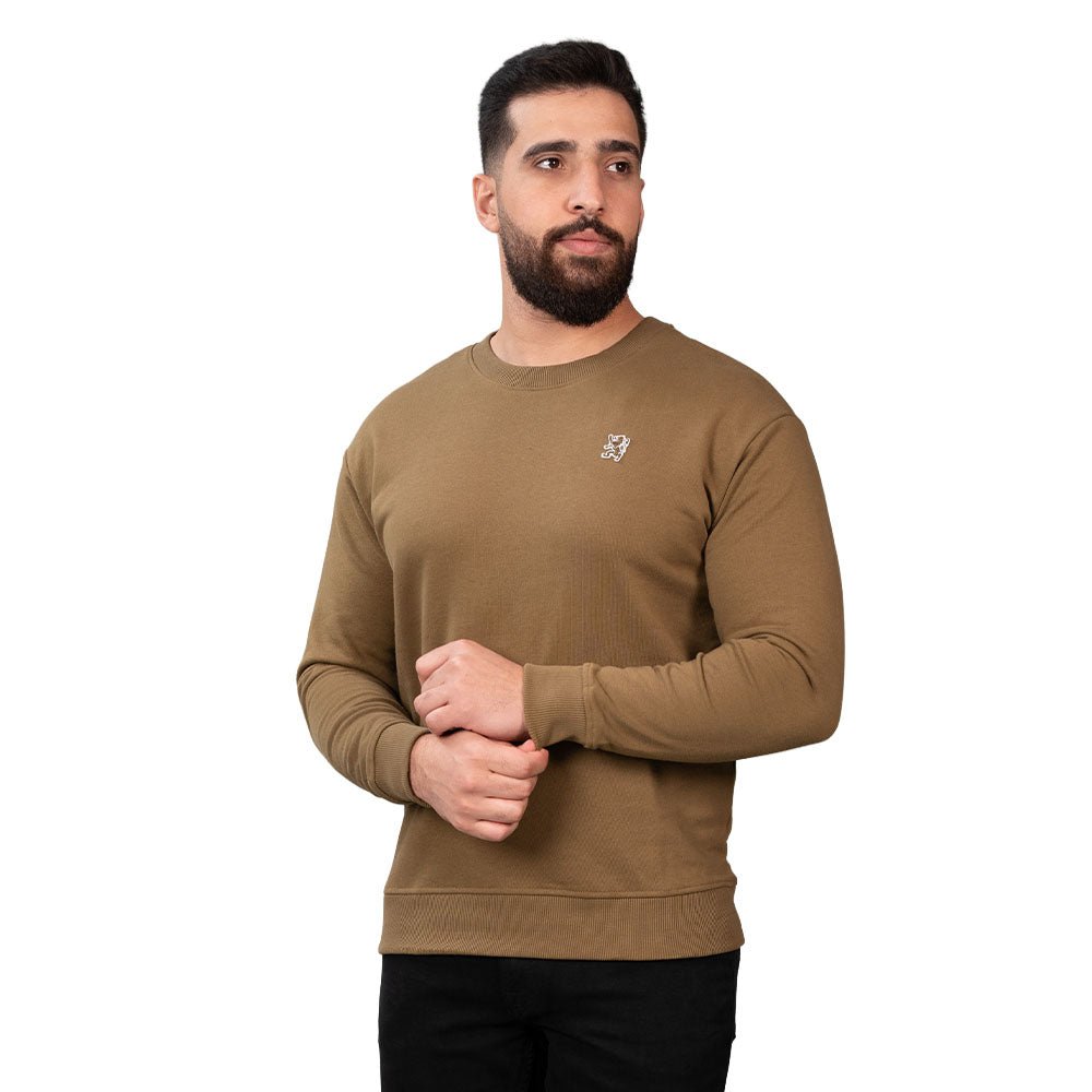 Men's French Terry Crew Neck Relaxed Fit Sweatshirt – Giordano