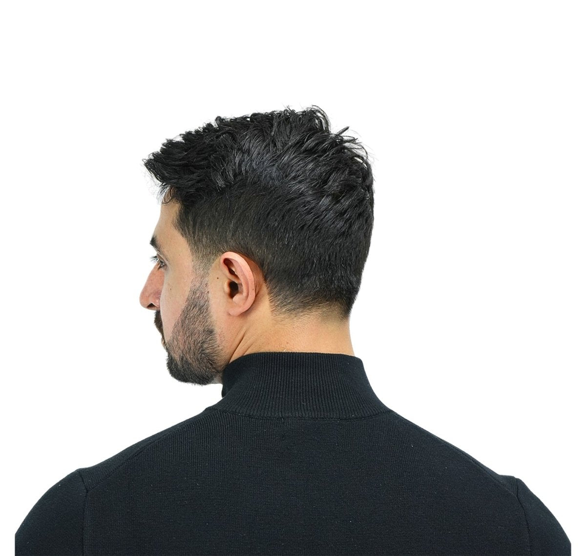 Giordano Men's Texture Stitch Mock Neck Long Sleeve Full Zipper ...
